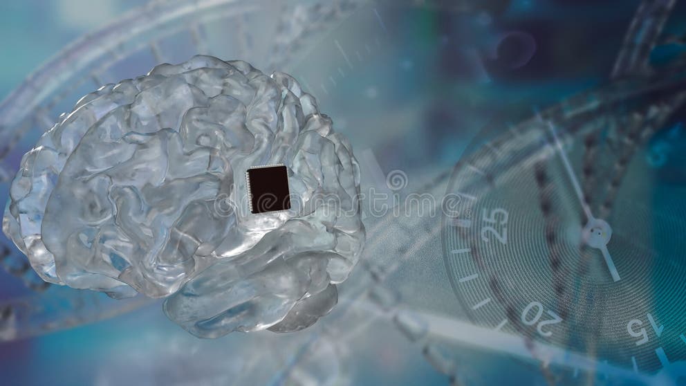 The Brain and Ic for Natural Language Processing NLP Concept 3d ...