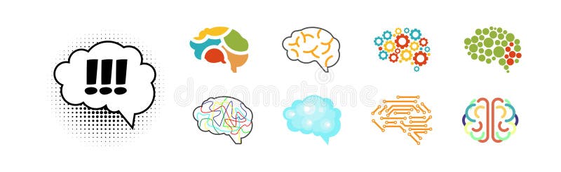 Brain Has and Idea Comic Character Representing Intellect and ...