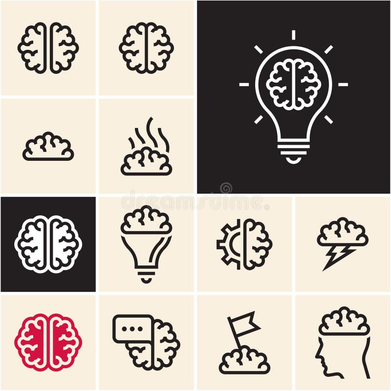 Brain Icon. Brainstorm Idea. Stock Vector - Illustration of invention ...
