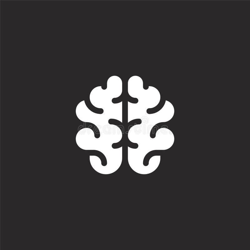Brain Icon. Filled Brain Icon for Website Design and Mobile, App ...