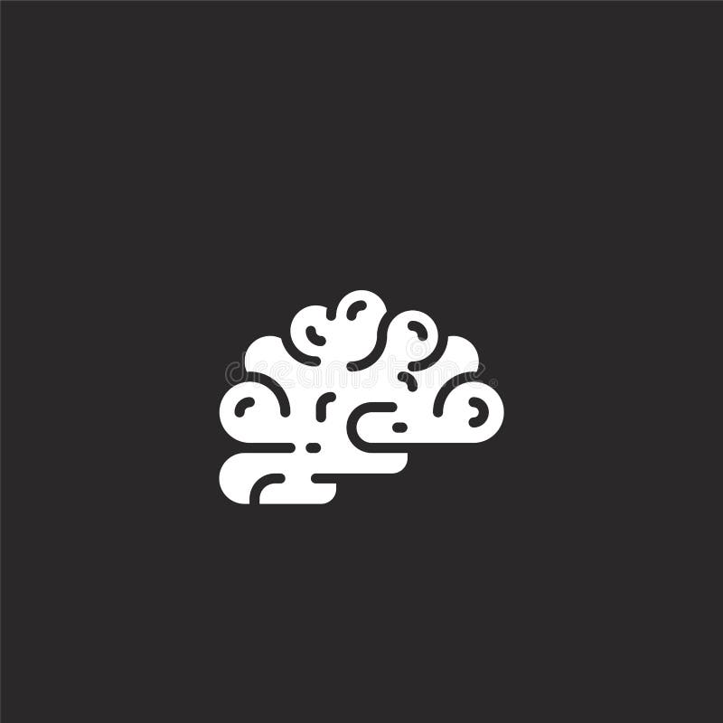 Brain Icon. Filled Brain Icon for Website Design and Mobile, App ...
