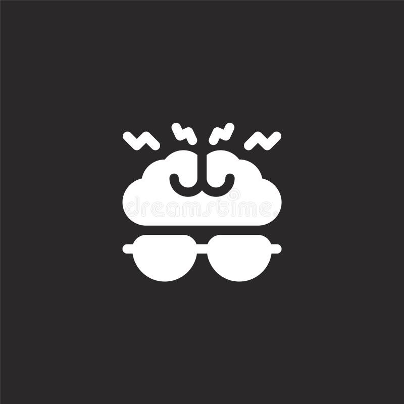 Brain Nerd Emoticon Cartoon Mascot Isolated on White Stock Vector ...