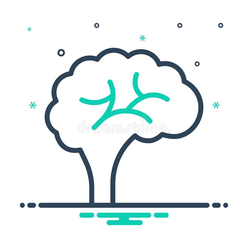 Brainstorm, Memory, Psychology Symbol Collection on White Background ...