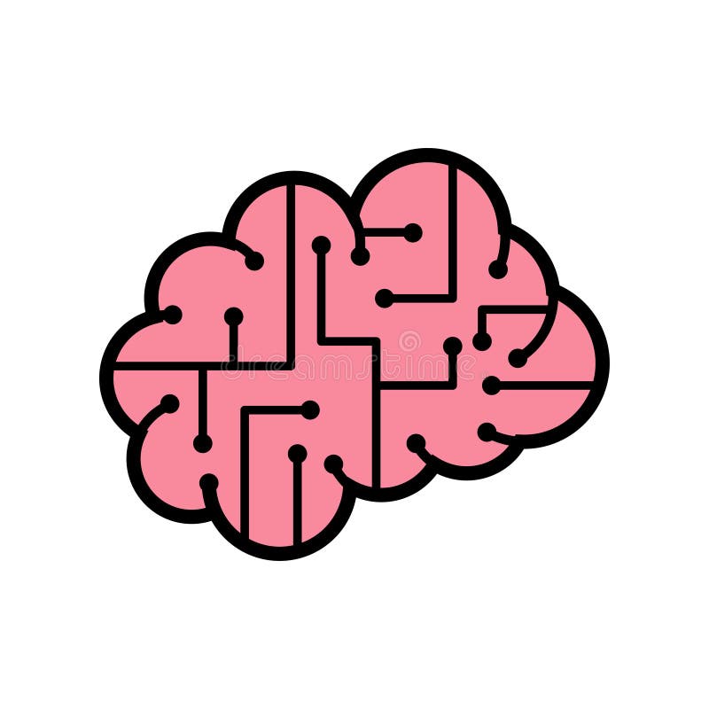 Brain icon stock illustration. Illustration of concept - 98937636