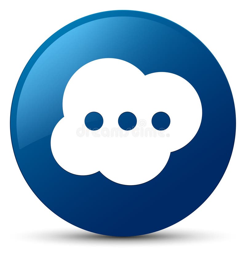 Brain Icon Blue Round Button Stock Illustration - Illustration of human ...