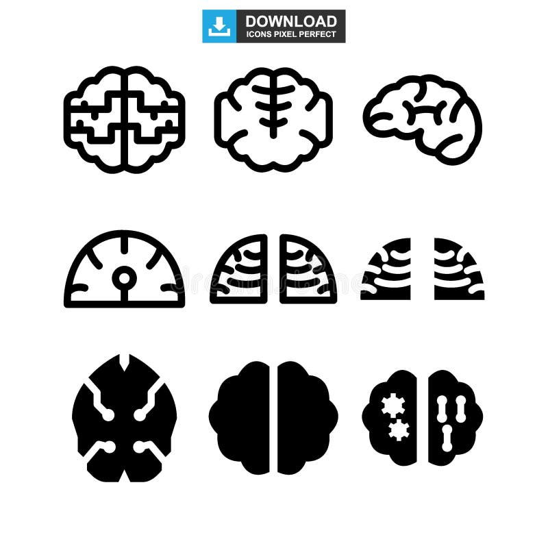 Brain Icon or Logo Isolated Sign Symbol Vector Illustration Stock ...
