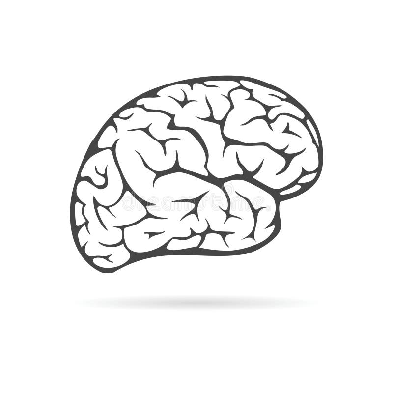 Brain Icon, Brain Logo Silhouette Stock Vector - Illustration of ...