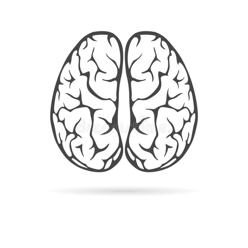 Brain Icon, Brain Logo Silhouette Stock Vector - Illustration of ...