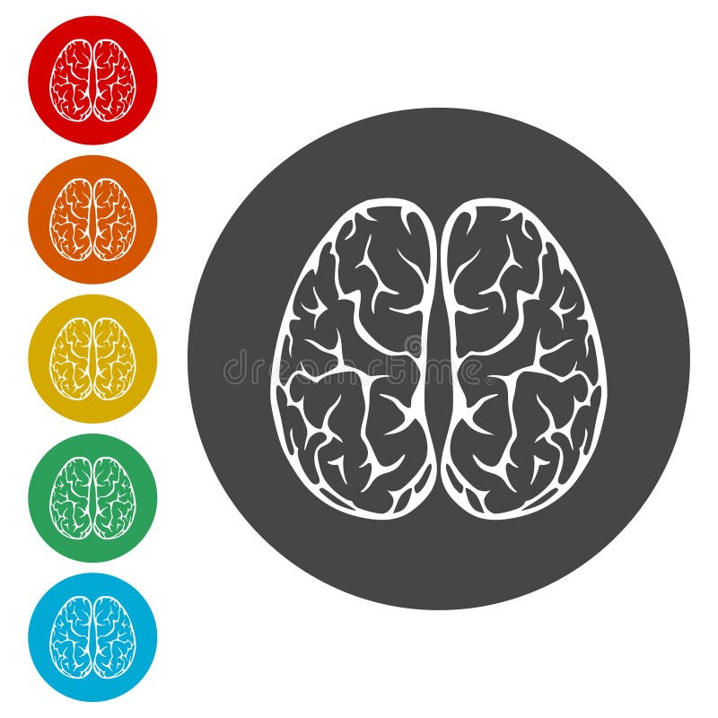 Brain Icon, Brain Logo Silhouette Stock Vector - Illustration of ...
