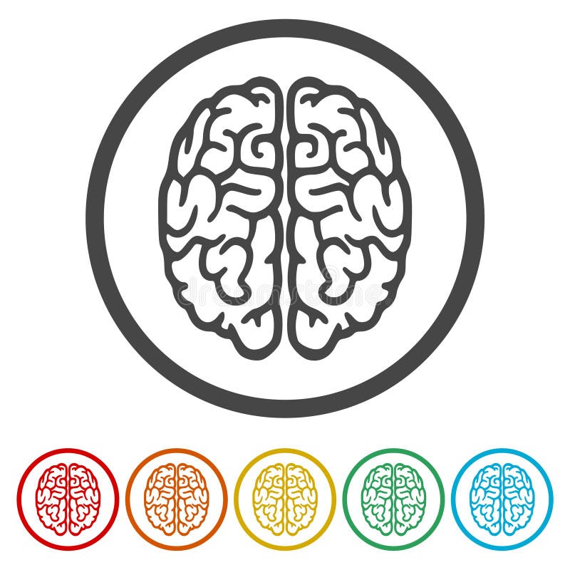 Brain Icon, Brain Logo Silhouette Stock Vector - Illustration of ...