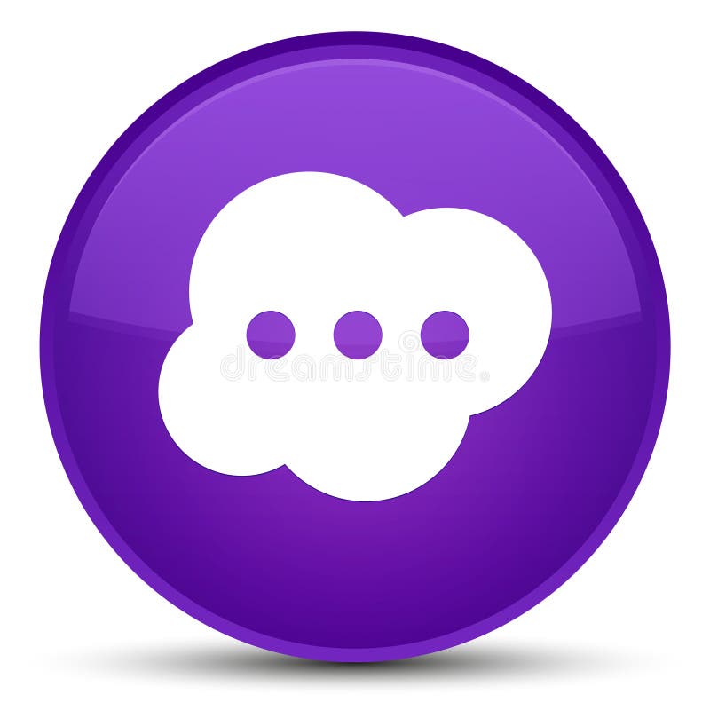Brain Icon Special Purple Round Button Stock Illustration ...