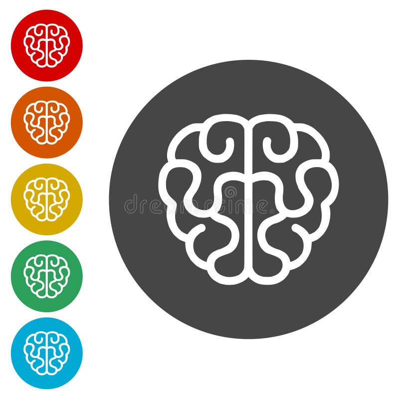 Activity of Brain Neurons Icon or Sign Stock Vector - Illustration of ...