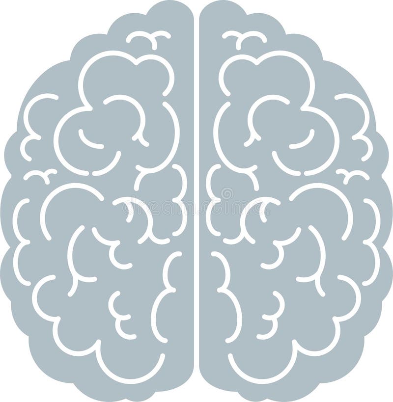 Brain Icon. Top View, Side View. Mind, Creativity and Knowledge Stock ...