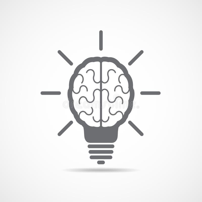Brain Icon. Vector Illustration Stock Illustration - Illustration of ...