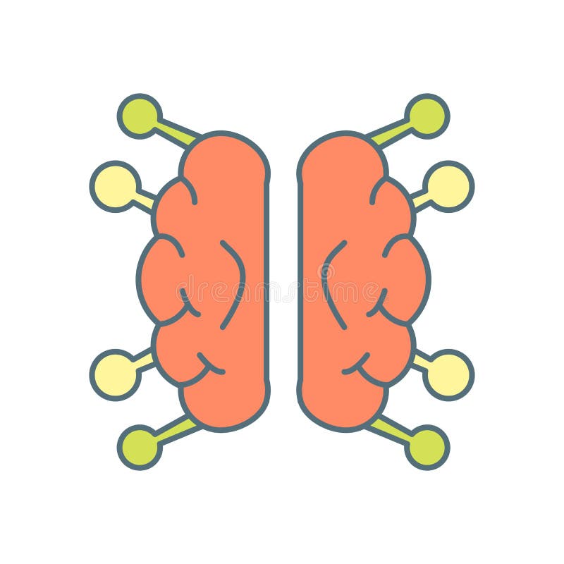 Brain Icon Vector Isolated on White Background, Brain Sign Stock Vector ...