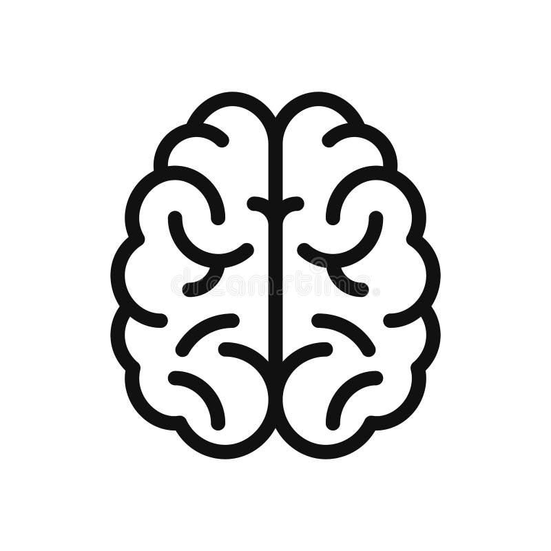 Brain Icon Vector. Simple Brain Sign in Modern Design Style for Web ...