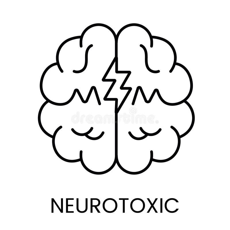 A Brain Icon in Vector, Split with a Zigzag Lightning Bolt, Symbolizing ...