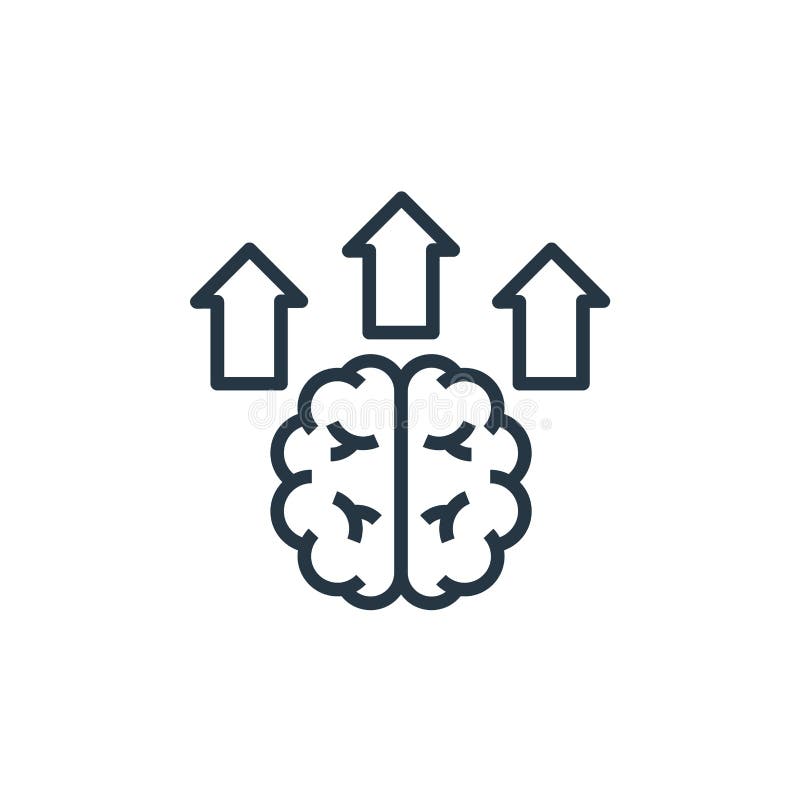 Brain Icon Vector from Startup and Development Concept. Thin Line ...