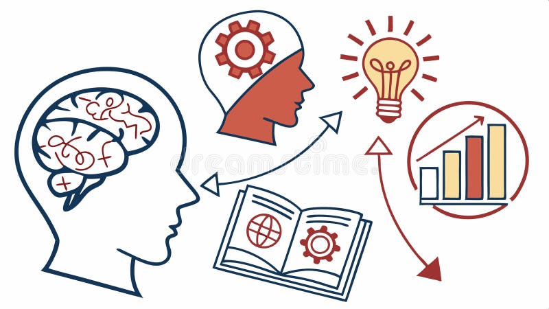 Brain and Idea Book, Creative Thinking and Knowledge Vector Design Generative AI Stock ...