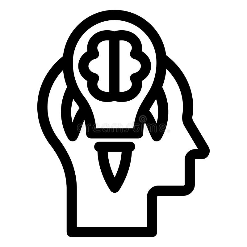 Brain Idea, Creative Brain, Line Vector Icon Which Can Easily Modify or ...