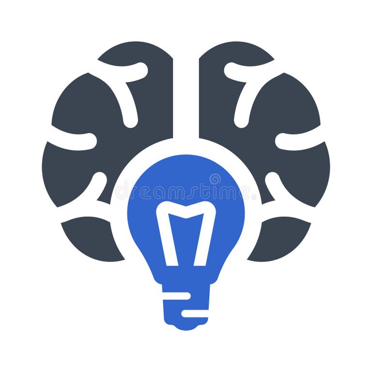 Brain idea icon stock vector. Illustration of symbol - 279721812