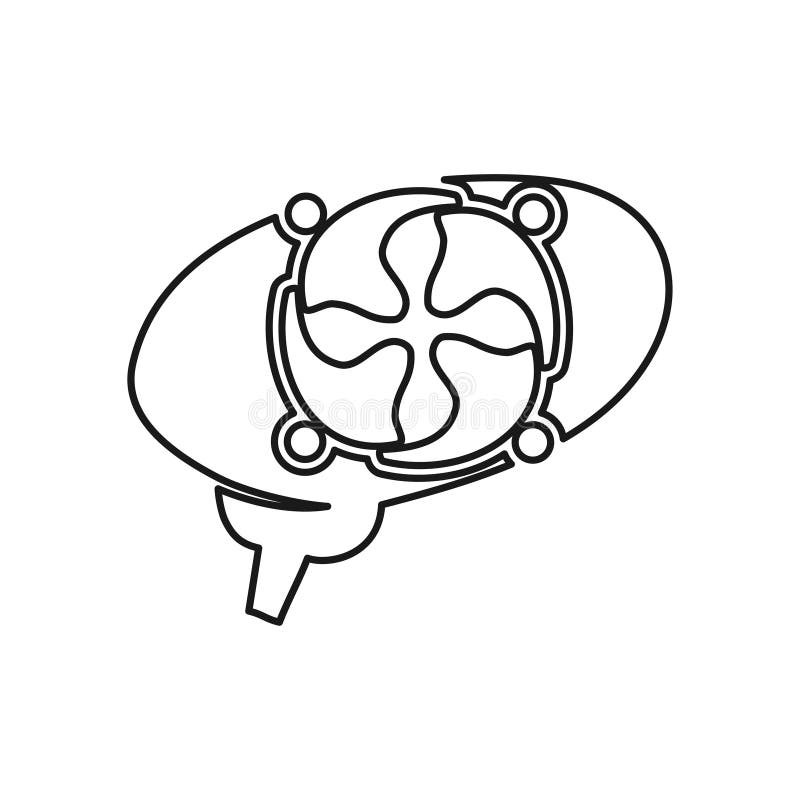 Brain Idea Smart Commitment Teamwork Together Outline Logo Stock Vector ...