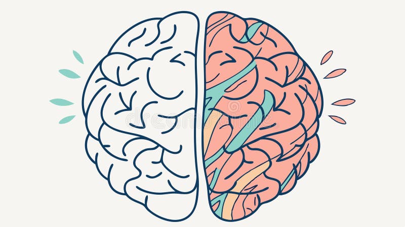 Brain Divided in Six Parts Like Puzzle. Function Zones. Vector Stock ...