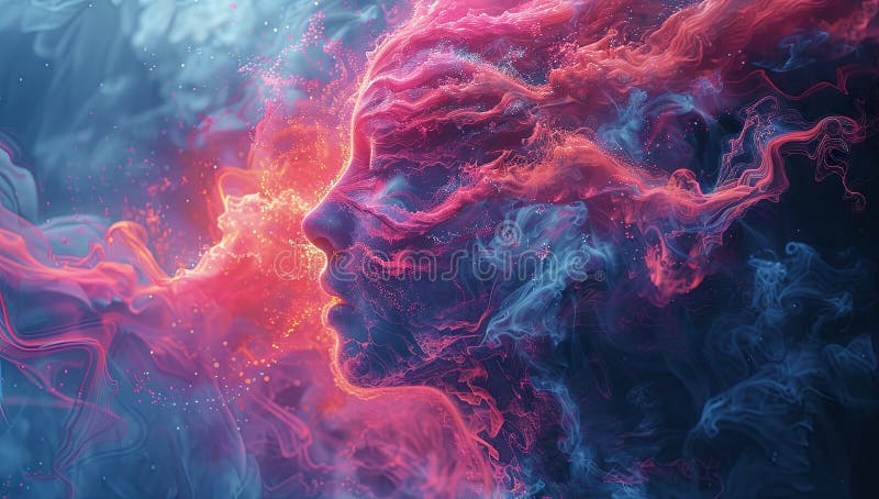 Brain Image of Computer Screen Creative Thinking, in the Style of Color ...