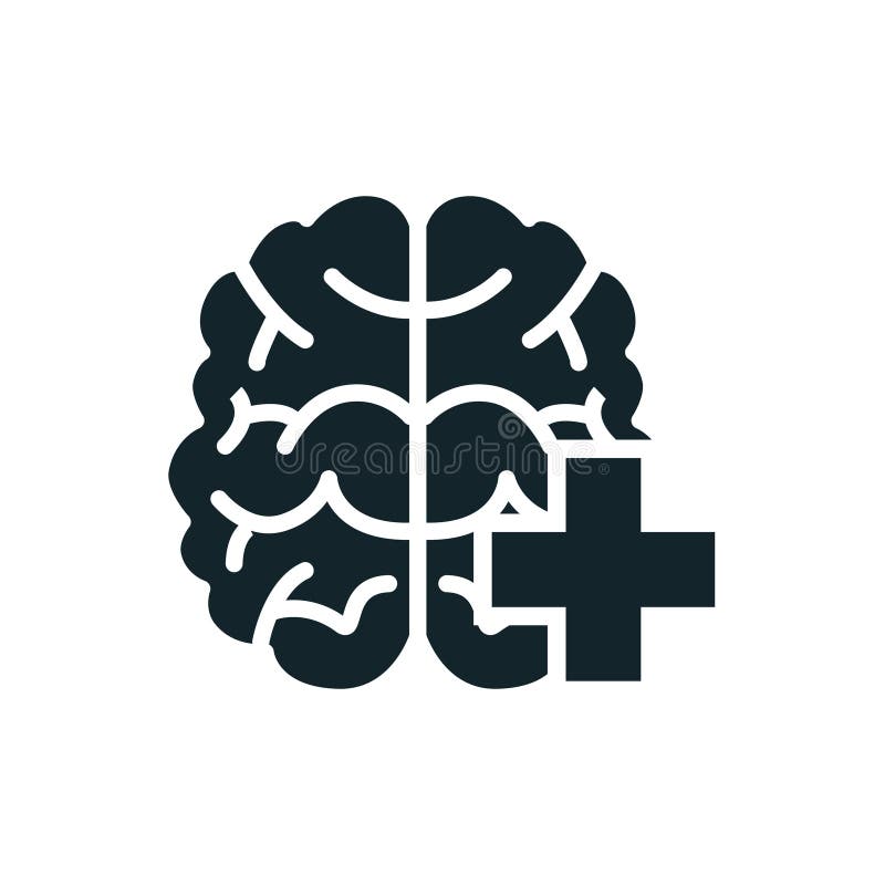 Brain Improving with Plus Sign Representing Healing and Recovery Stock ...