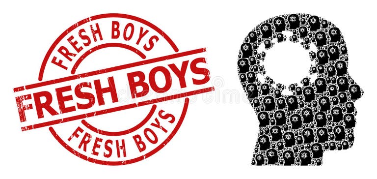 Brain Infection Icon Recursive Composition and Rubber Fresh Boys Seal ...