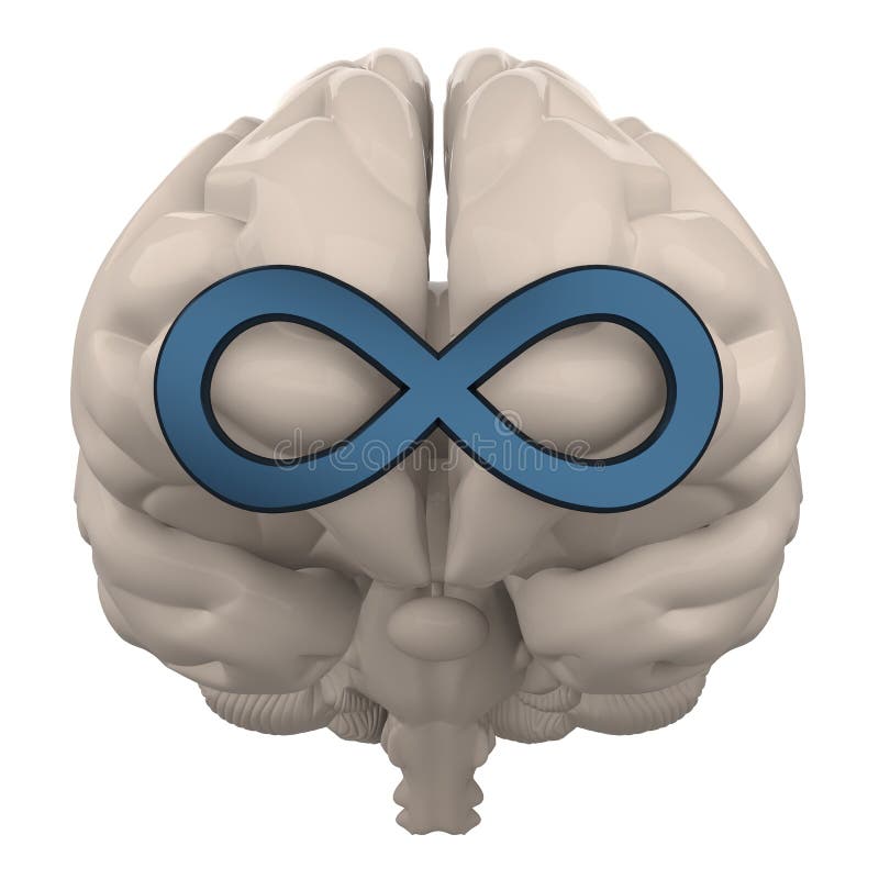 Brain with Infinity Symbol 3d Rendering Stock Illustration ...