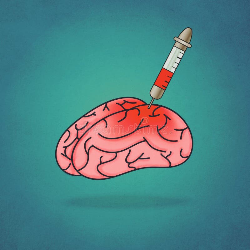 Brain Injection stock illustration. Illustration of addict - 28963615
