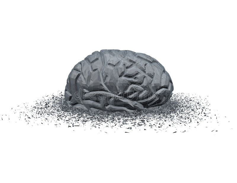 Brain Injury and Disease Abstract Concept with 3d Brain Shattered ...