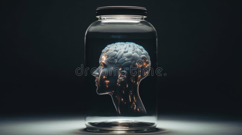 Brain Inside of Glass Jar, , Concept Idea Stock Image - Image of choice ...
