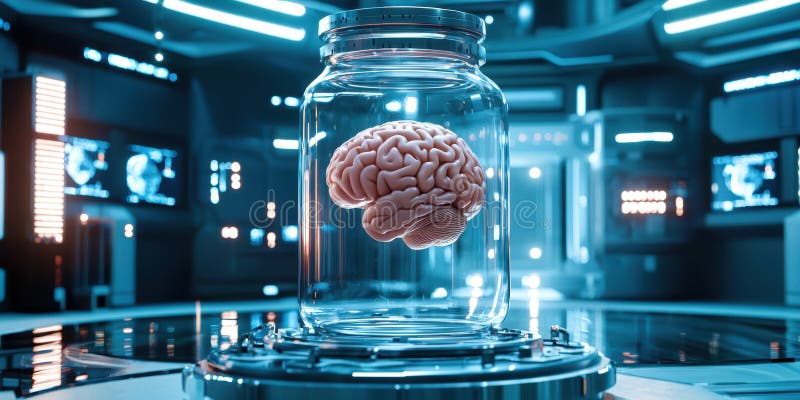 Brain is Inside a Glass Jar Stock Image - Image of research, organ ...