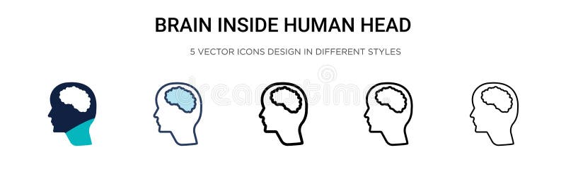 Head Outline Brain Inside Stock Illustrations – 1,984 Head Outline ...