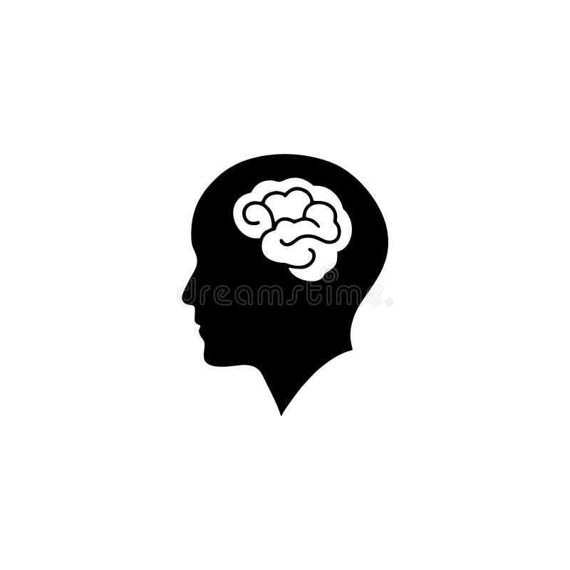 Human Brain Icon and Simple Flat Symbol for Web Site, Mobile, Logo, App ...