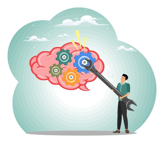 Brain Intelligence Concept, Fix or Adjust Creativity Thinking. Stock ...