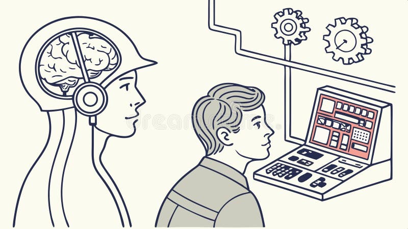 Brain Interface Tech, Mind Control Vector Design Generative AI Stock ...