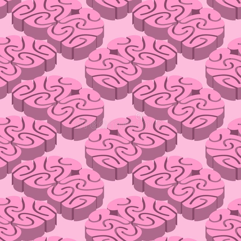 Seamless Brain Convolutions. Stock Vector - Illustration of healthcare ...