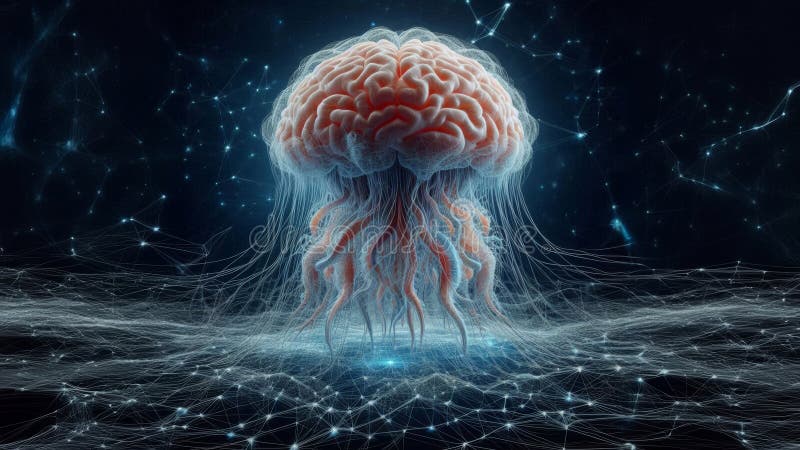 Brain Jellyfish Neural Connections Concept Image Stock Photo - Image of ...