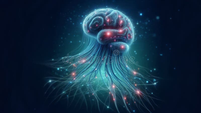 Brain Jellyfish Neural Connections Concept Image Stock Photo - Image of ...