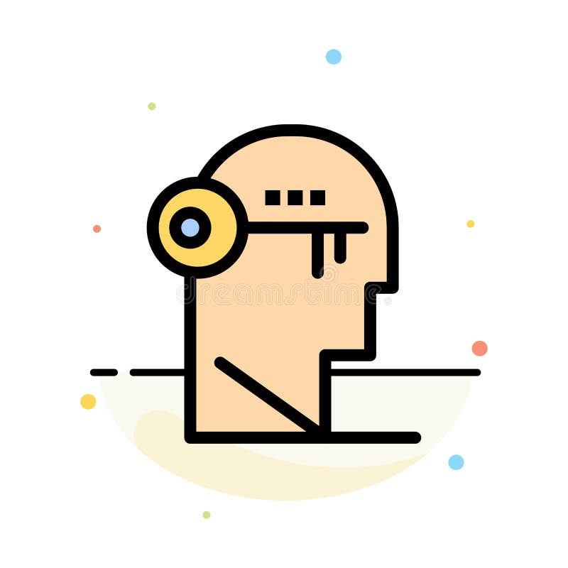 Brain, Key, Lock, Mind, Unlock Business Flat Line Filled Icon Vector ...