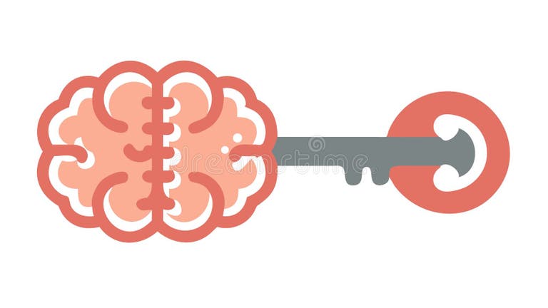 Brain Key Mind Unlock Intelligence Problem Solving Vector, Vector ...