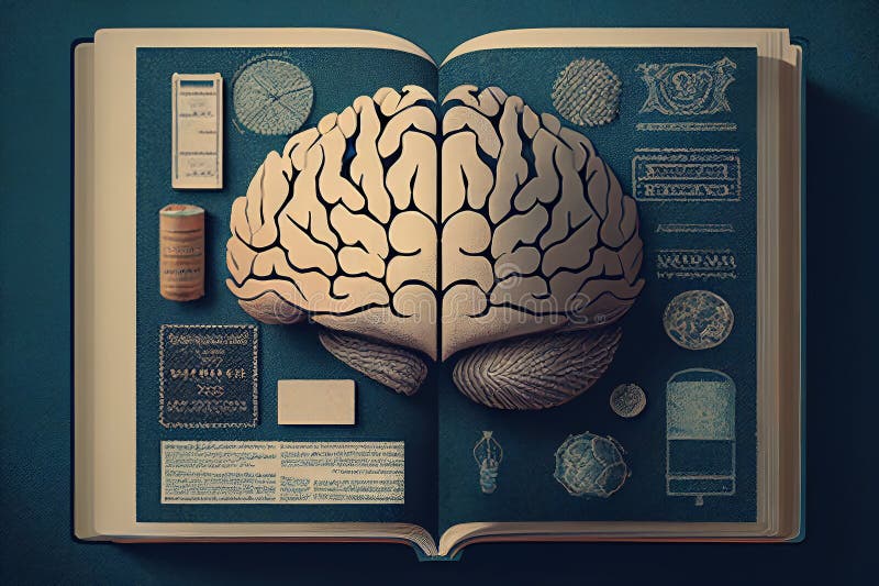 Brain and Knowledge while Discovering New Ideas Stock Illustration ...
