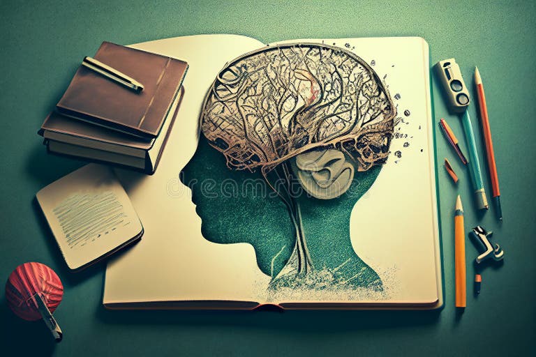 Brain and Knowledge while Discovering New Ideas. Stock Illustration ...