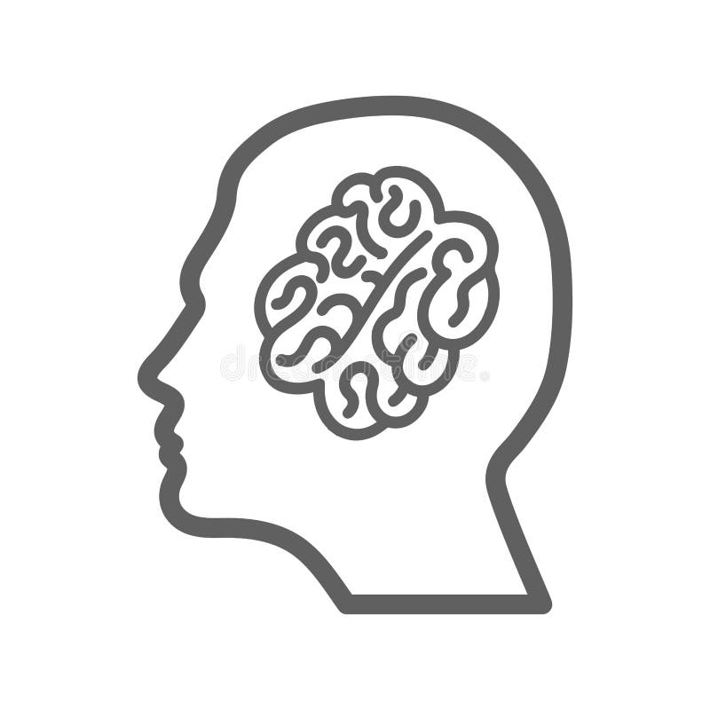 Brain, Knowledge, Had, Mind Icon. Gray Vector Sketch Stock Vector ...