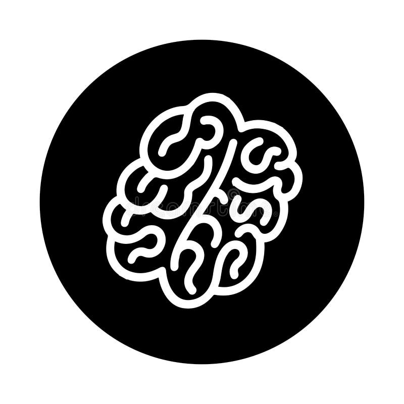 Brain, Knowledge, Mind Icon. Black Vector Design Stock Vector ...
