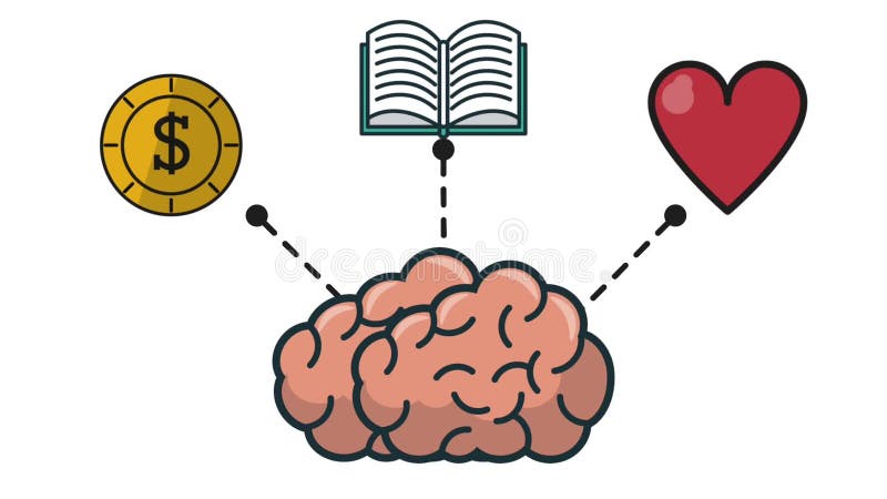 Brain Thinking Animation Brain Head Spinning Gear Thinking Green Screen ...