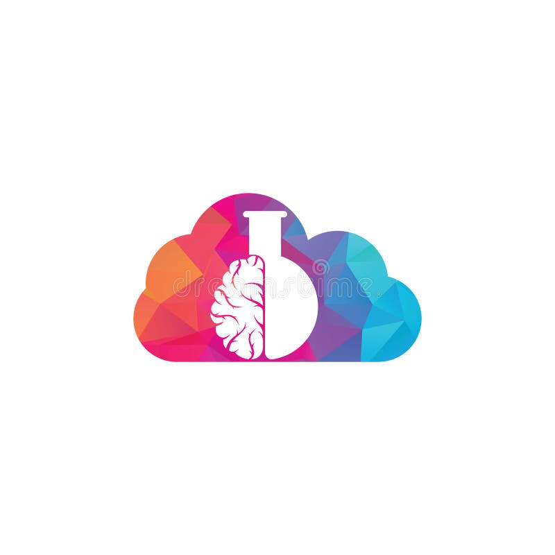 Brain Lab Cloud Shape Concept Logo Stock Vector - Illustration of ...